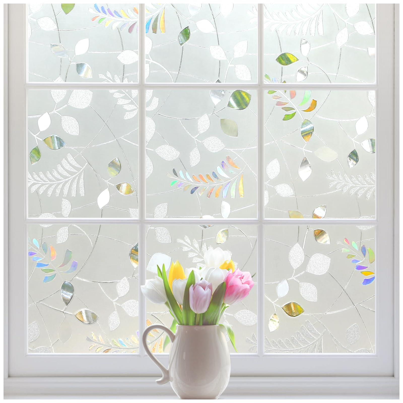 rabbitgoo Frosted Glass Window Film, Removable Decorative Window ...
