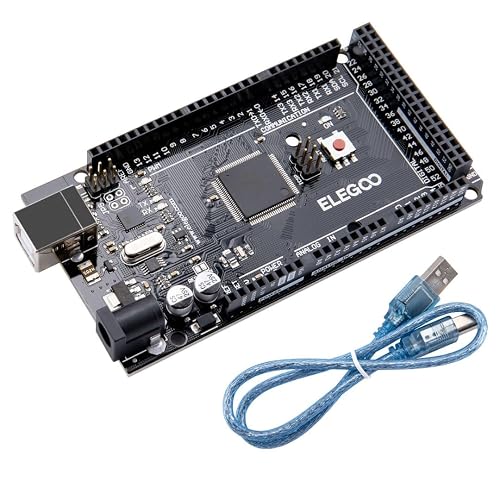 ELEGOO MEGA R3 Board ATmega 2560 + USB Cable Compatible with Arduino ...