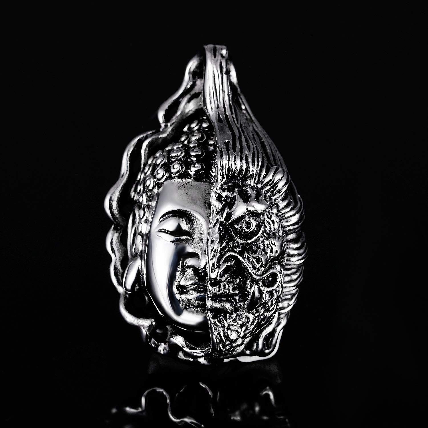 Half Good Half Evil Face Drawing