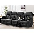 Amazon.com: YONISEE 4 Seat Recliner Sofa, Large Reclining Sofa with ...