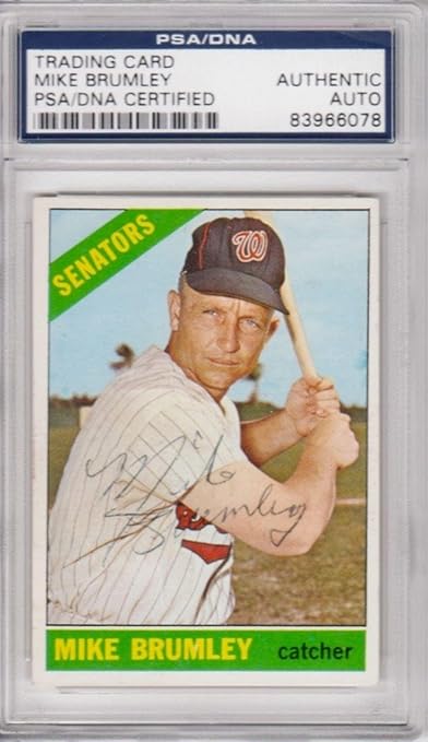 Mike Brumley Washington Senators 1966 Topps Signed AUTOGRAPH PSA DNA ...