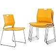 Amazon.com: Sidanli Yellow Stacking Chairs-Set of 4 : Office Products