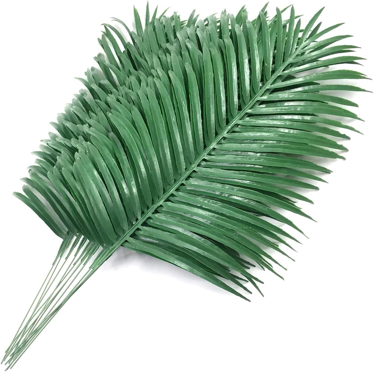 Amazon SLanC 12 Pack Artificial Palm Plants Leaves Faux Fake Tropical Large Palm Tree 