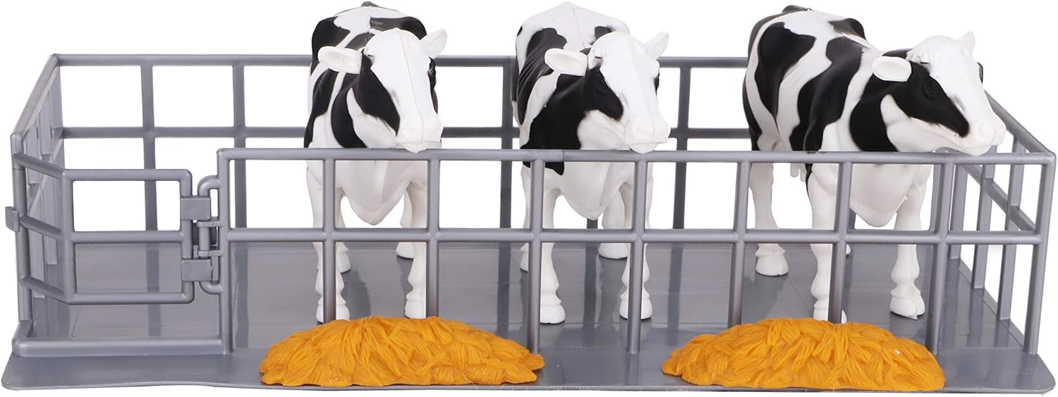 Toyland® Cow Feeding Playset – 3 Cows With Feeding Pen – Farming Toys ...