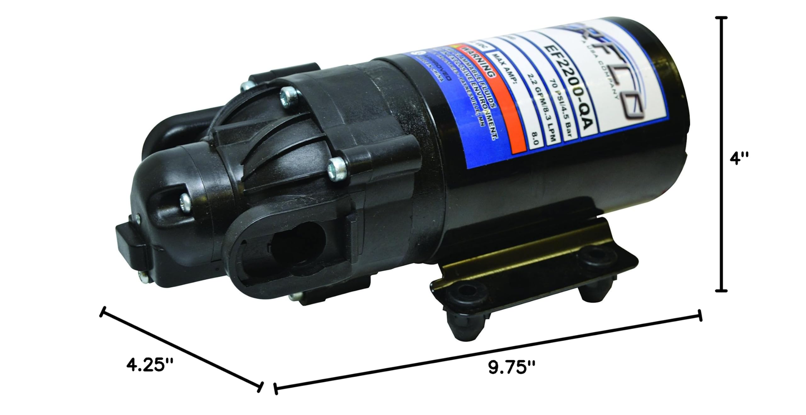 Mua Everflo EF2200-QA-BOX 2.2GPM 12V Diaphragm Pump-Quick Attach Port ...