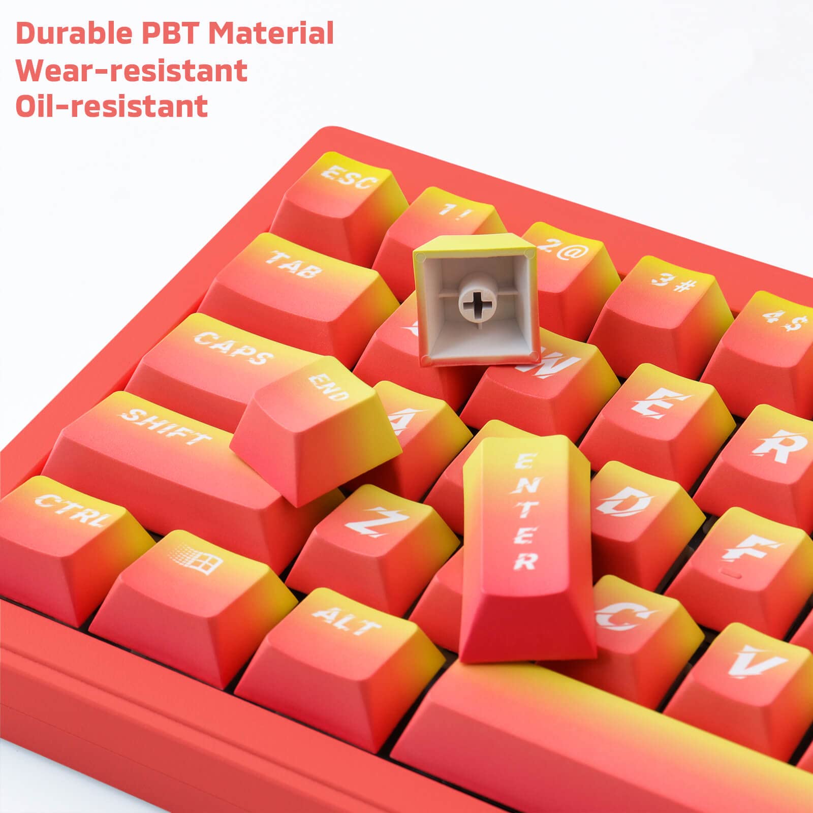 Mua Hyekit PBT Keycaps 133 Keys Flame Gradient Keycaps Cherry Profile ...