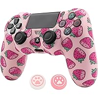 Amazon.com: Pink PS4 Controller Skins RALAN,Fruit Silicone Controller Cover Skin Protector ...
