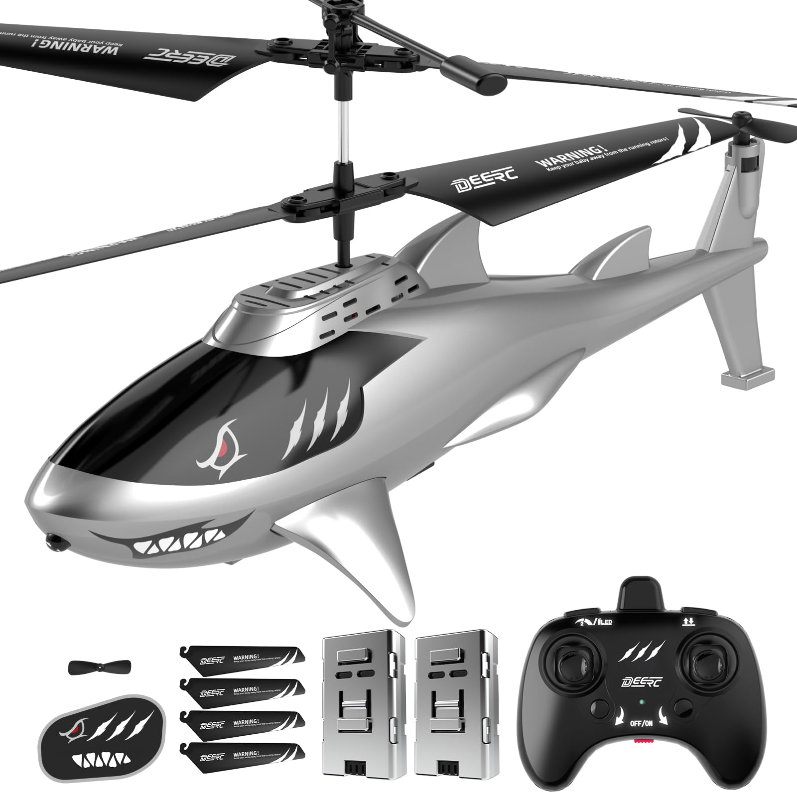 DEERC RC Helicopter for Kids, Remote Control Helicopter, Unique Design ...