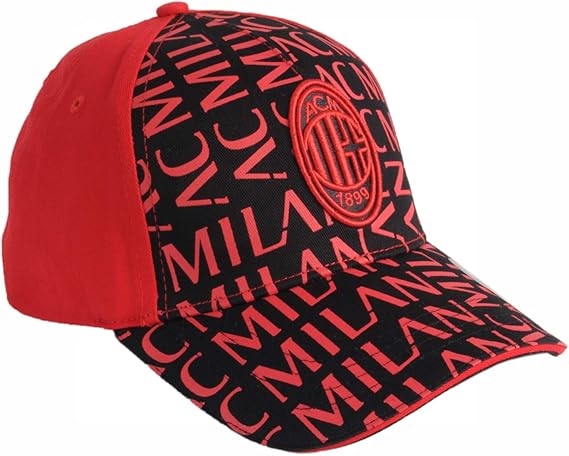 0901N|#Ac Milan Men's Baseball Hat Baseball Hat Man, Rossonero, L ...