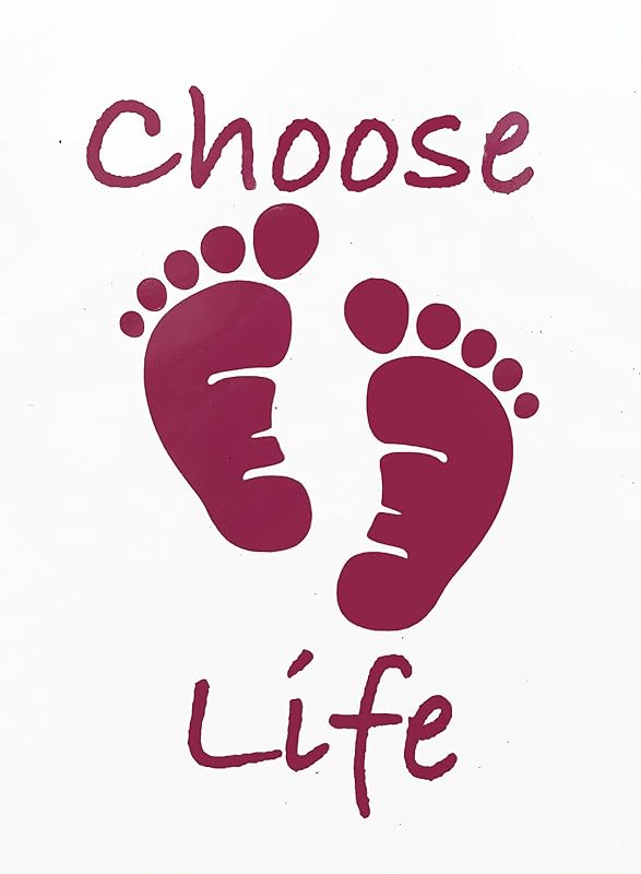 Amazon.com: Custom Foot Prints Choose Life Vinyl Decal - Anti Abortion ...