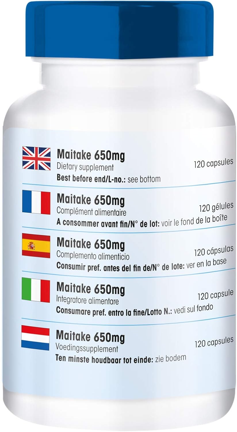 Maitake Mushroom Capsules – 650mg – Vegan – 120 Capsules – BigaMart