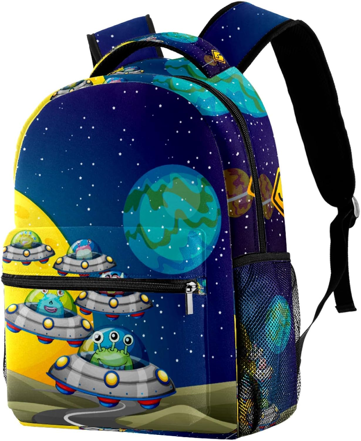 Funny Spaceship Earth Monster Astronaur Design Backpack for Boys&Girls ...