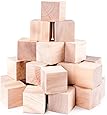 Amazon.com: Unfinished Wood Blocks Cubes for Arts & Crafts Toy Projects ...