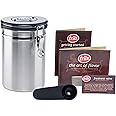 Amazon.com: Friis 16oz Stainless Steel Coffee Vault Canister, 16-Ounce