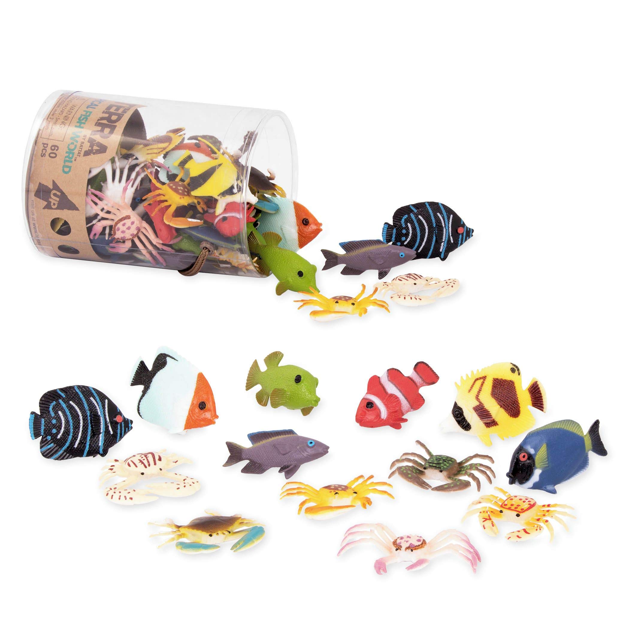 Mua Terra by Battat – Toy Tropical Fish & Crabs – 60 Mini Figures in 12 ...