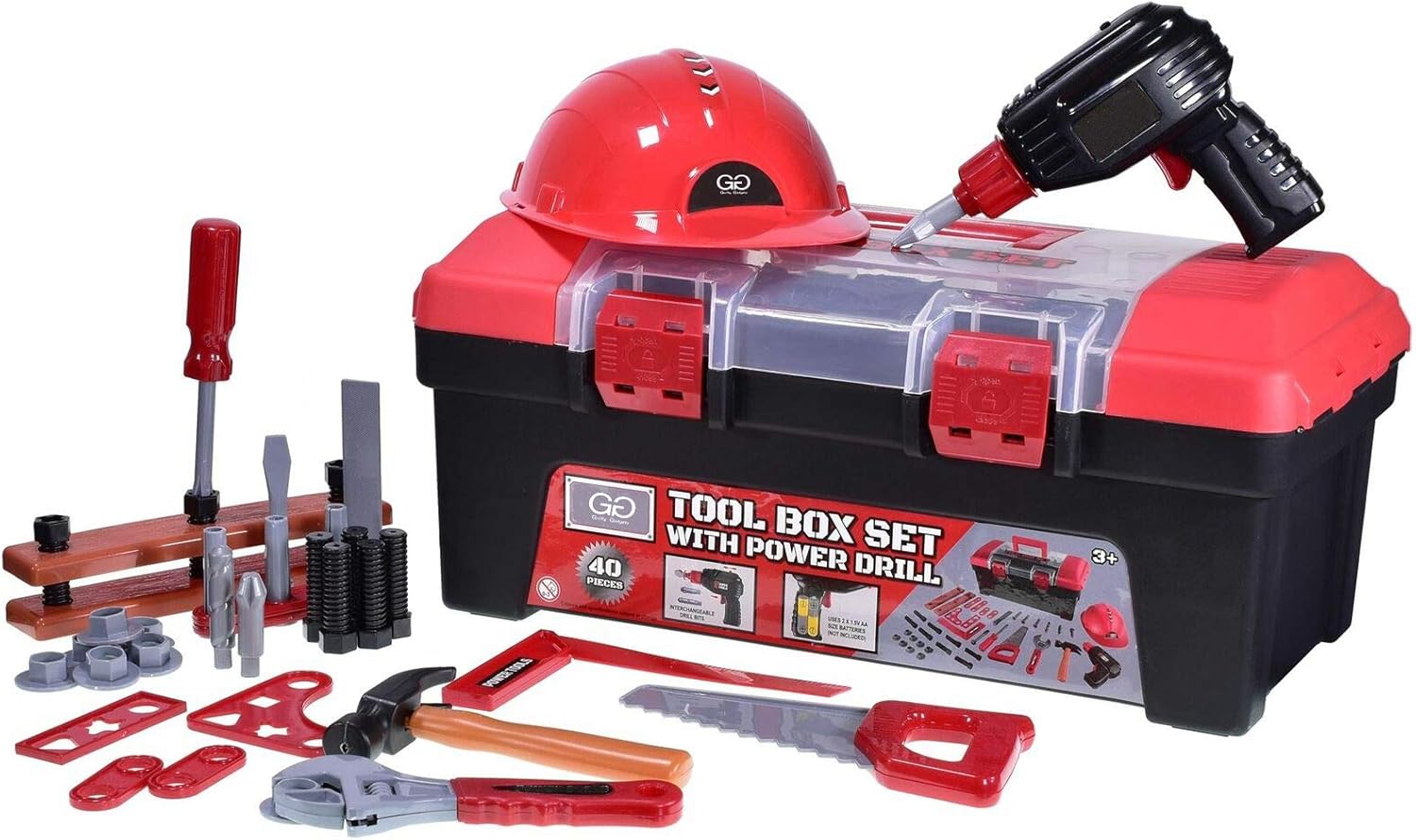 Guilty Gadgets Kids 40 Piece Toolbox Toolkit Set | Children DIY Safety ...