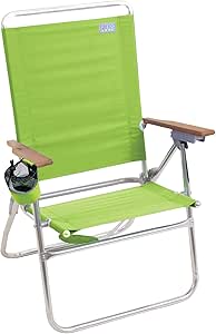 Amazon.com : Rio Beach Hi-Boy High Seat 17" Folding Beach Chair - Lime ...
