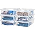 Amazon.com - IRIS USA 6-Pack Storage Bins with Lids, 28 Quart, Clear ...