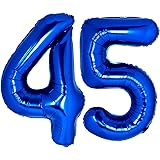 Amazon.com: KatchOn, Giant Red 45 Balloon Number - 40 Inch | 45 Year ...