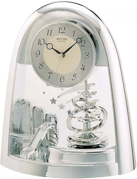 Rhythm(Japan) Rotating Pendulum Contemporary Motion Clock 19.7x24.0x9 ...
