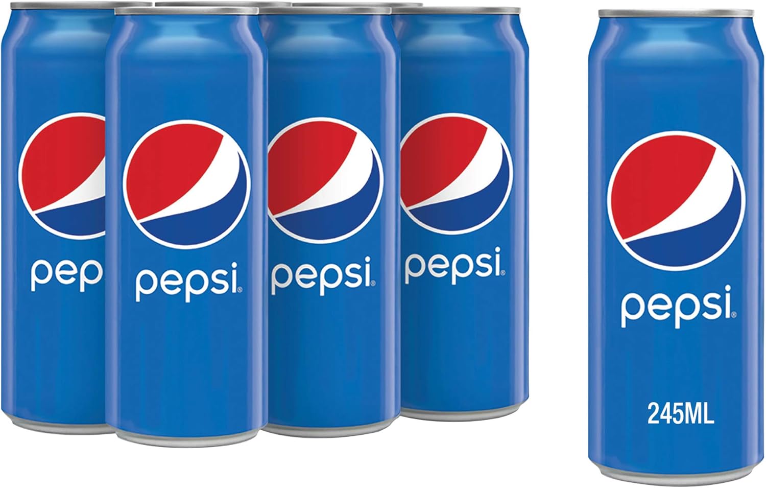 Pepsi Carbonated Soft Drink, Cans, 6 x 245 ml: Buy Online at Best Price ...