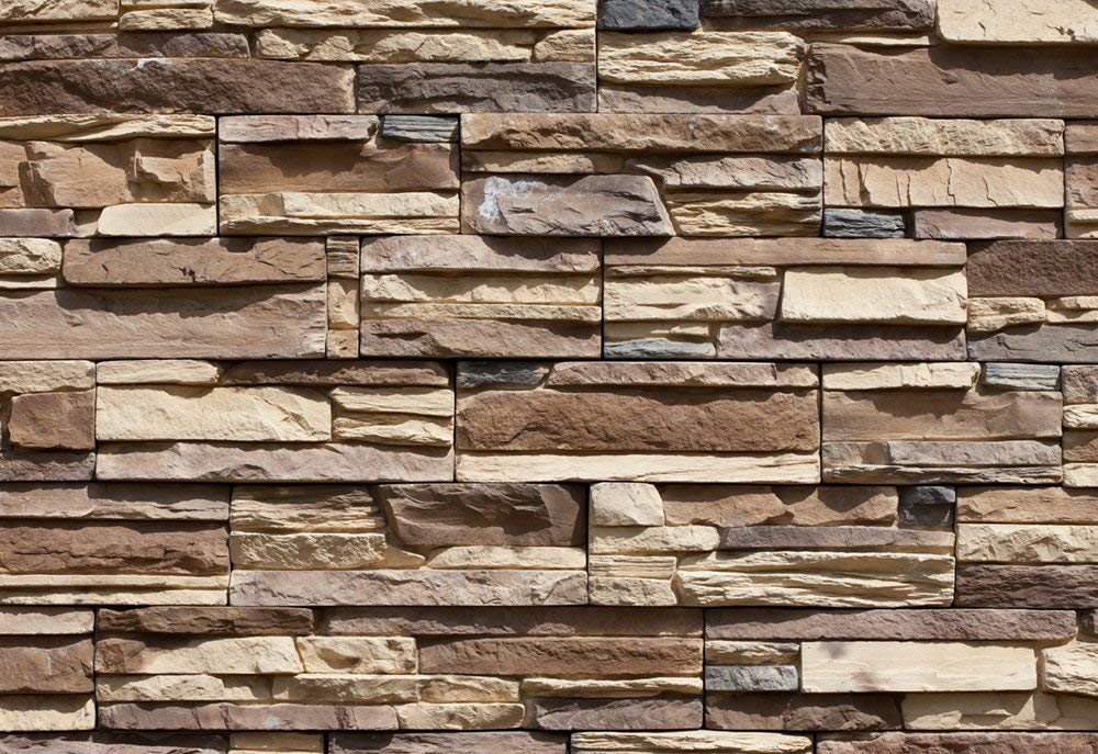 Neutral Colored Brick Pattern Wall Wall Mural Removable Wallpaper ...