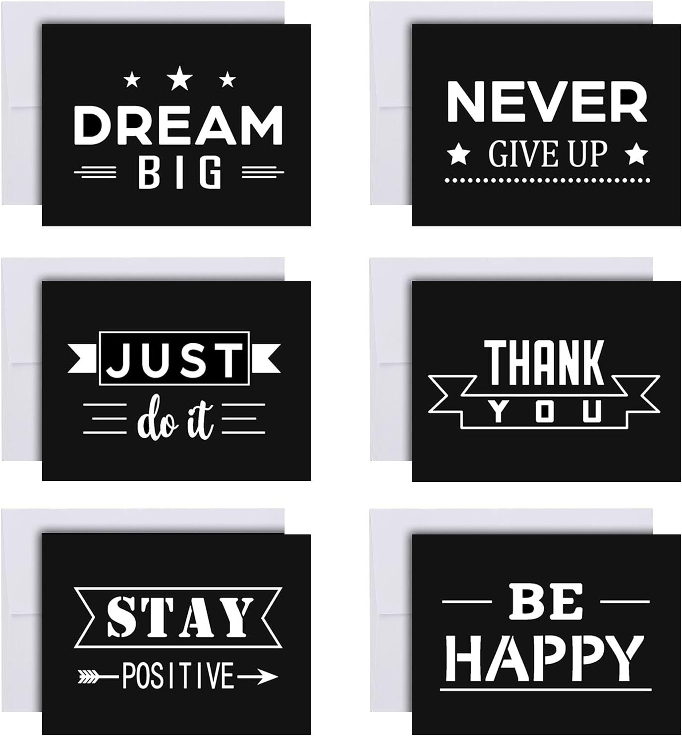 36 Pieces Inspirational Greeting Cards Motivational Quote Card with ...