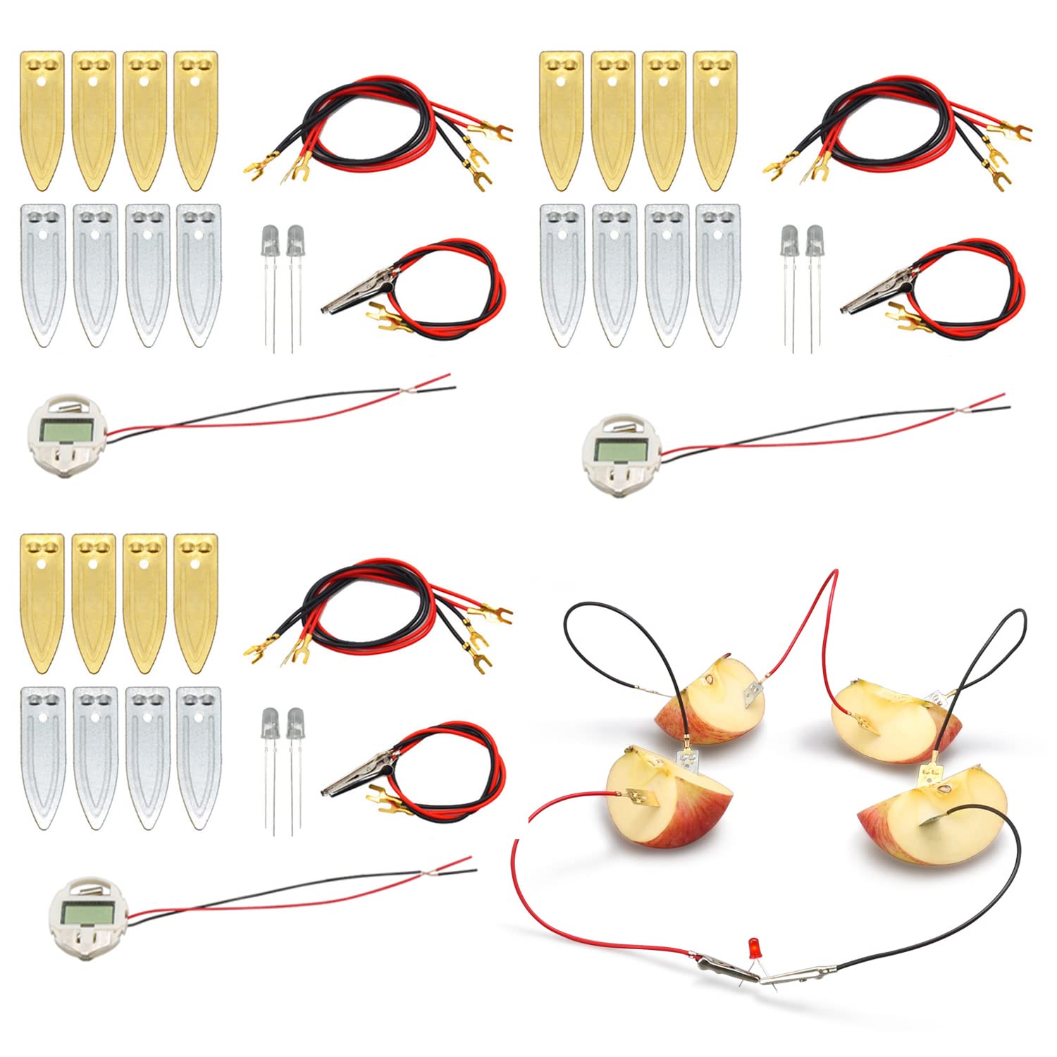 3 Sets Fruit Battery Science Experiment Kit for Home Teaching Toy ...
