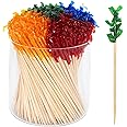 Amazon.com | sugormek 1000pcs 4 IN Wooden Frill Picks Cocktail Picks ...