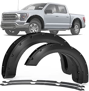 Amazon.com: YITAMOTOR Fender Flares 4pc.Set Fits 2021-2022 Ford F150 ...