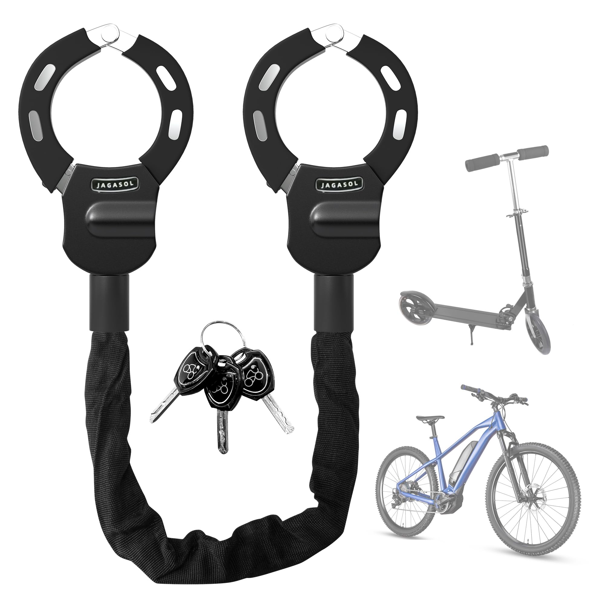 JAGASOL Electric Scooter Lock, Heavy Duty Anti Theft Chain Lock with ...
