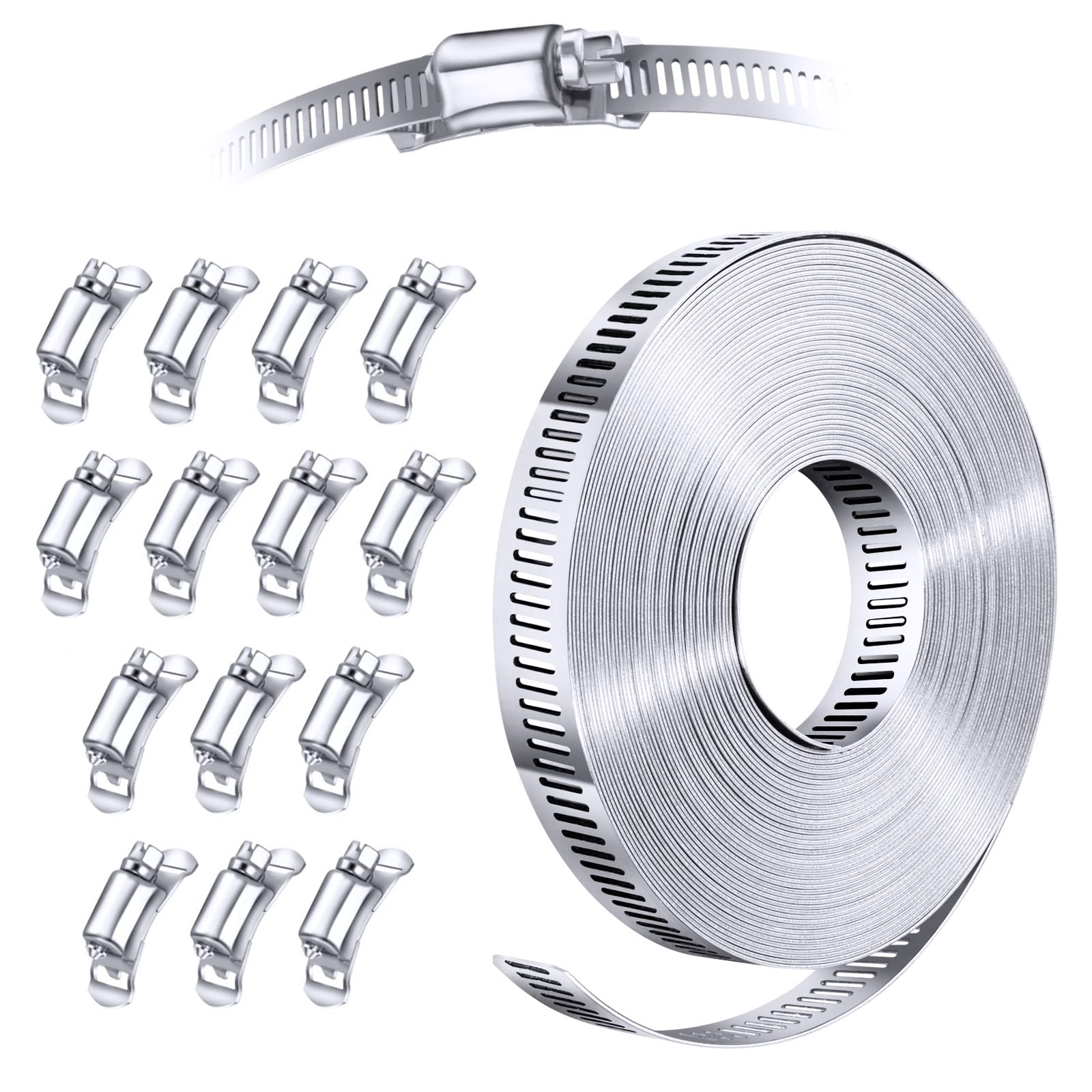 Mua DIY Hose Clamp System Kit, 35 FT Strap + 14 Fasteners, 304 ...