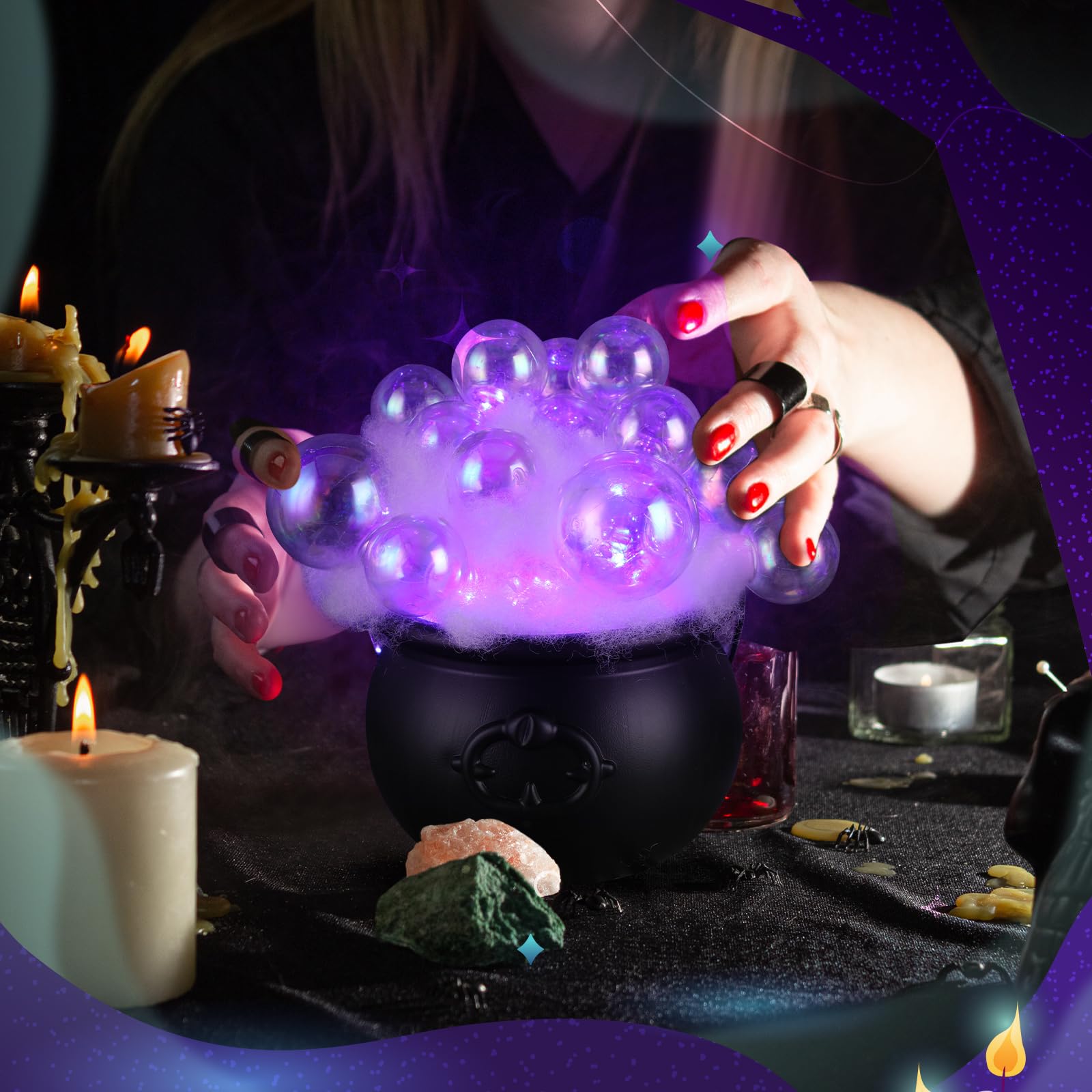 Mua Liliful Light up Bubble Cauldron DIY Set, 7.68" Black Plastic ...