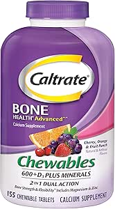 Amazon.com: Caltrate Chewables 600 Plus D3 Plus Minerals Calcium ...