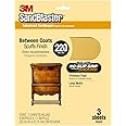 3M 20220-G Sandblaster Between Coats Sandpaper, 220 Grit, 220-Grit, 3 ...