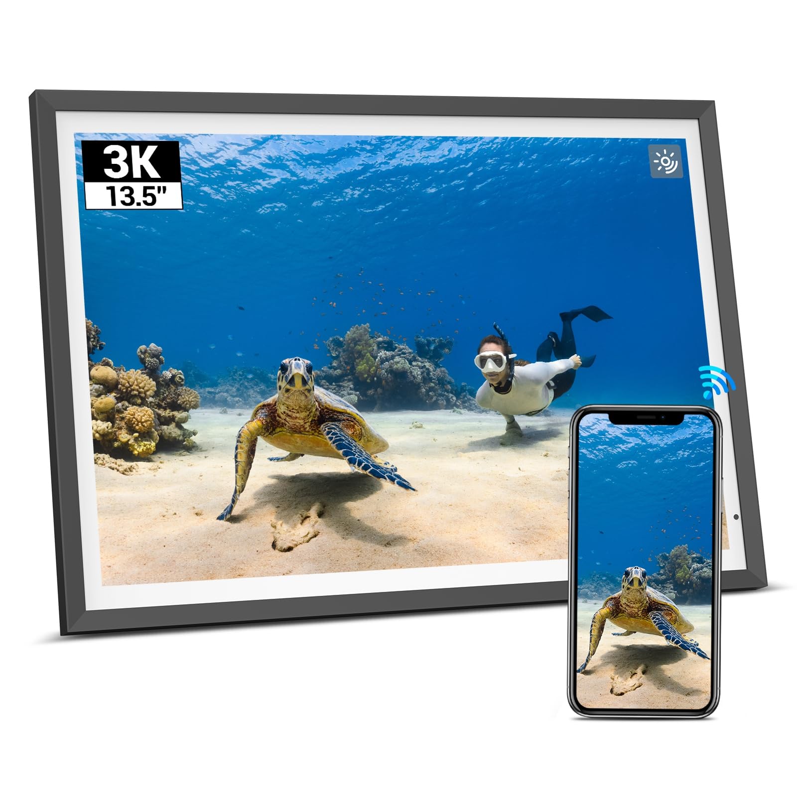 **FACTORY SEALED** BSIMB 13.5 Inch 3K Digital Picture Frame Dual Band ...