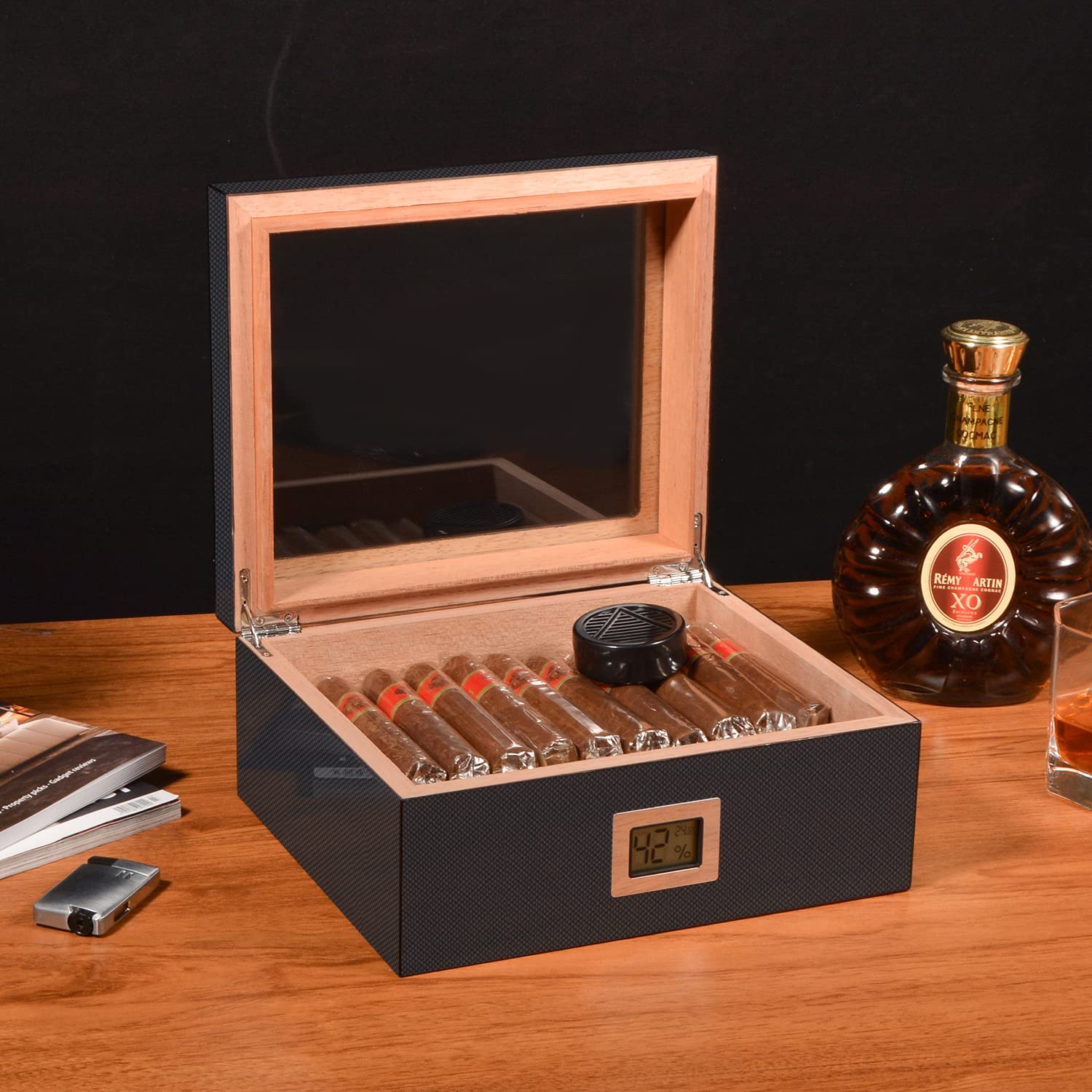 Mua Cigarol Humidor Cigar Box, Electric Humidor Carbon Fiber Cigar ...