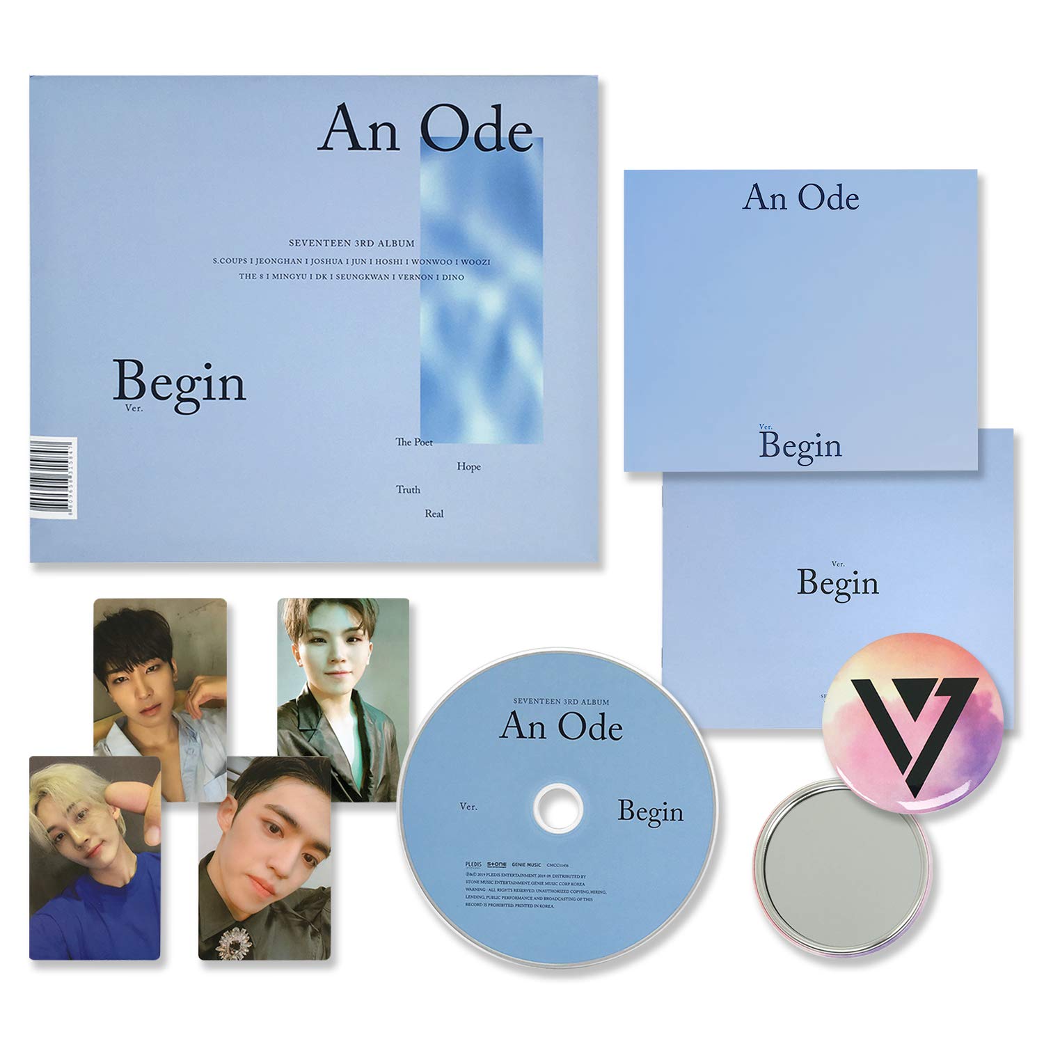 SEVENTEEN 3rd Album - AN ODE [ Begin ver. ] CD + Photobook + Mini ...
