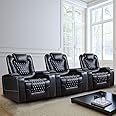 Amazon.com: ANJ Power Recliner Chair Set of 3, Electric Soft Leather ...