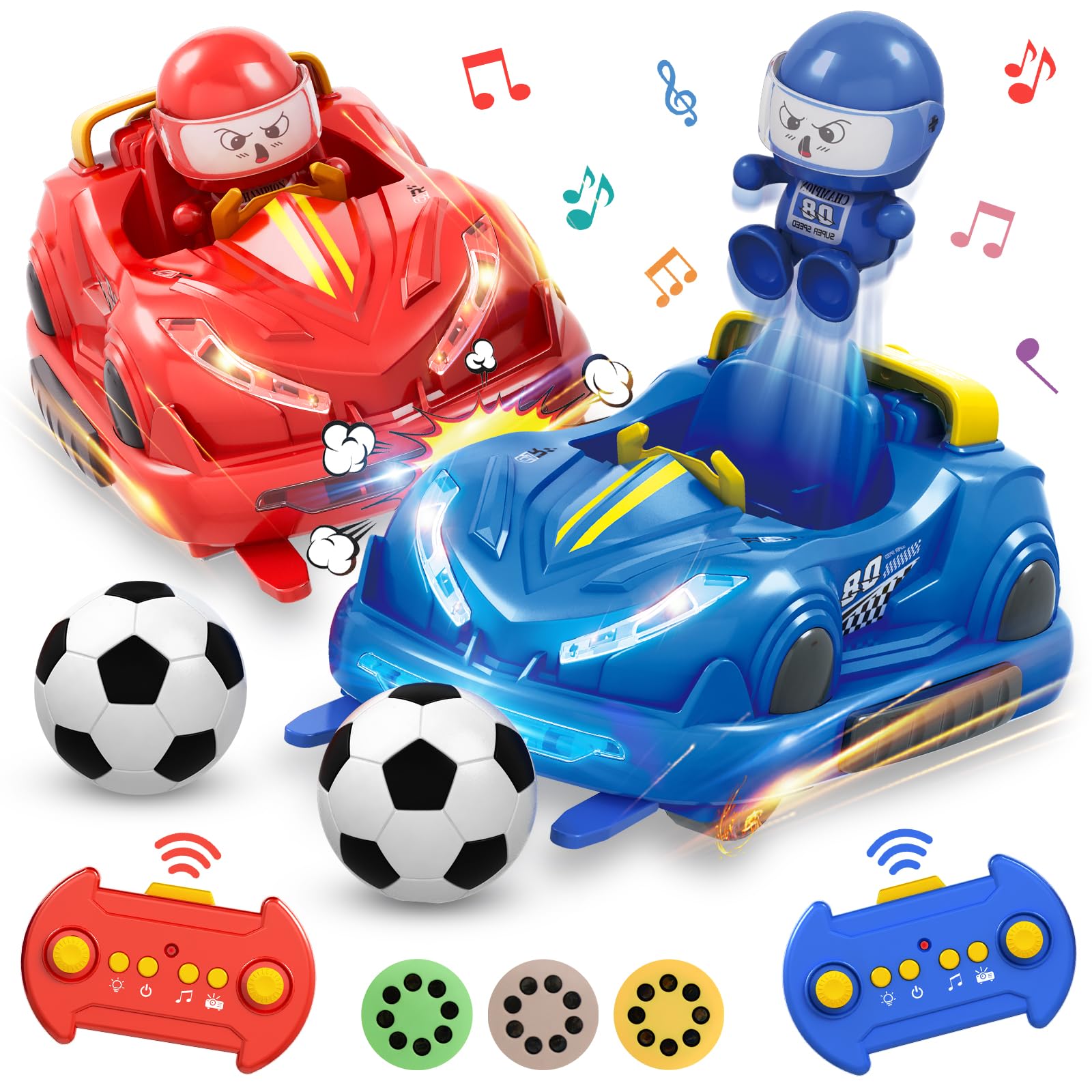 Parent-Child Interactive Game Remote Control Racing Car Set, Battle ...