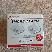 Ei Electronics Smoke Alarm and Test Button with Batteries - Twin Pack ...