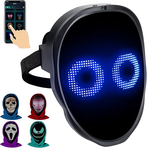 AINSKO Face Transforming Led Mask-APP Controlled,Cool Lighting Face ...