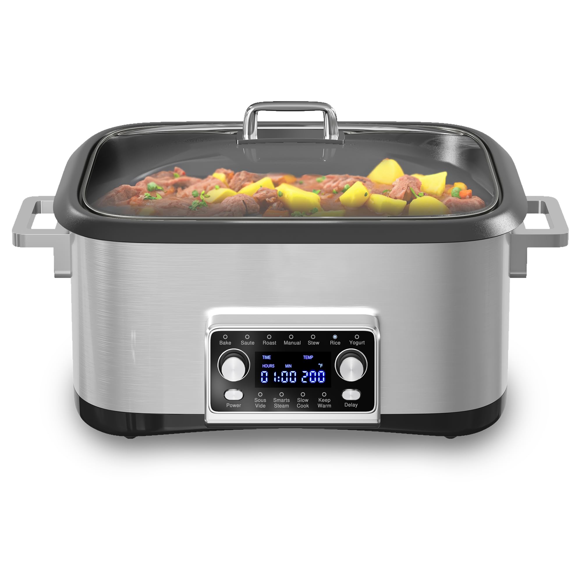 HEYNEMO 12-in-1 Programmable Slow Cooker, 8 Quart Slow Cooker with ...