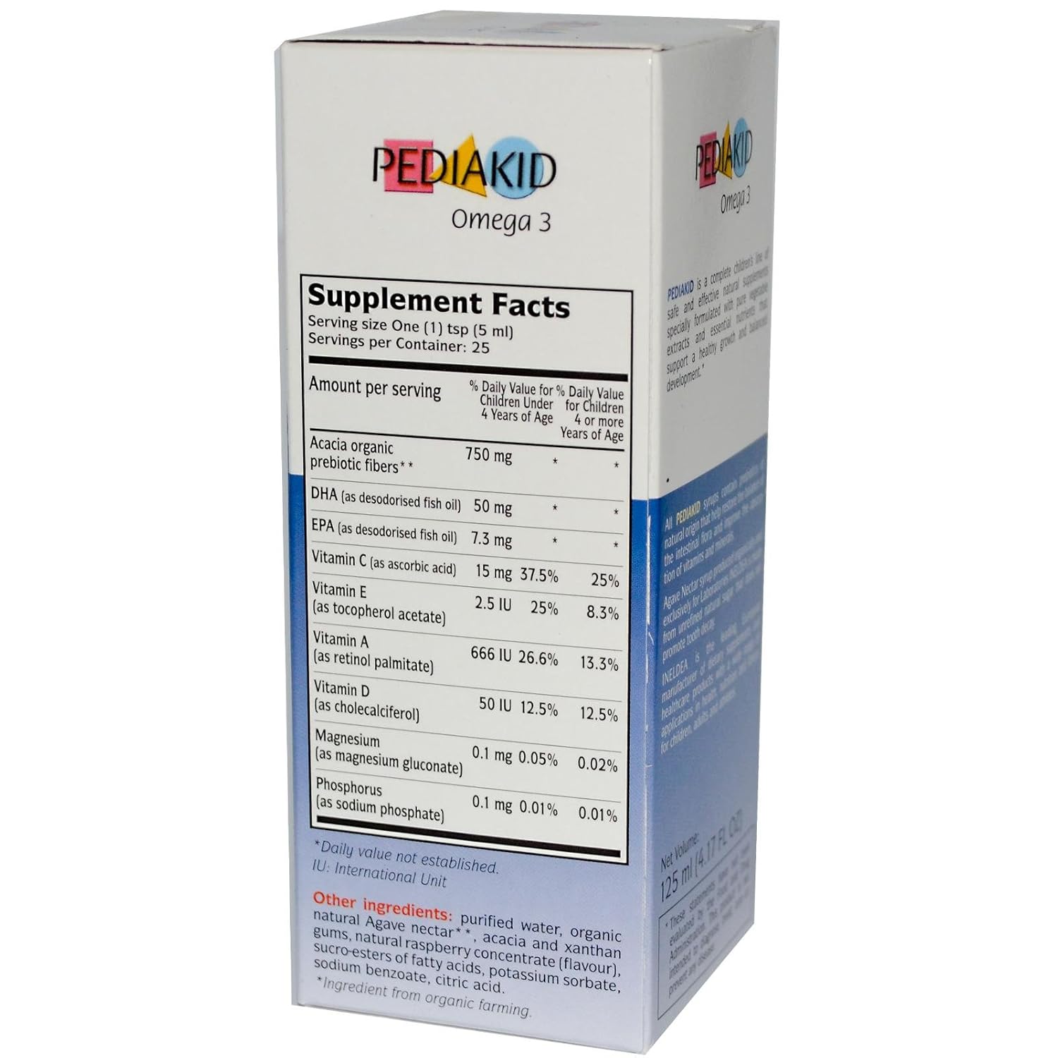 Amazon.com: Pediakid Omega 3 Fish Oil Natural Liquid Children Vitamins ...