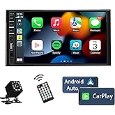 Amazon.com: Double Din CarPlay Multimedia System: 7 Inch Touchscreen Car Stereo Receiver ...