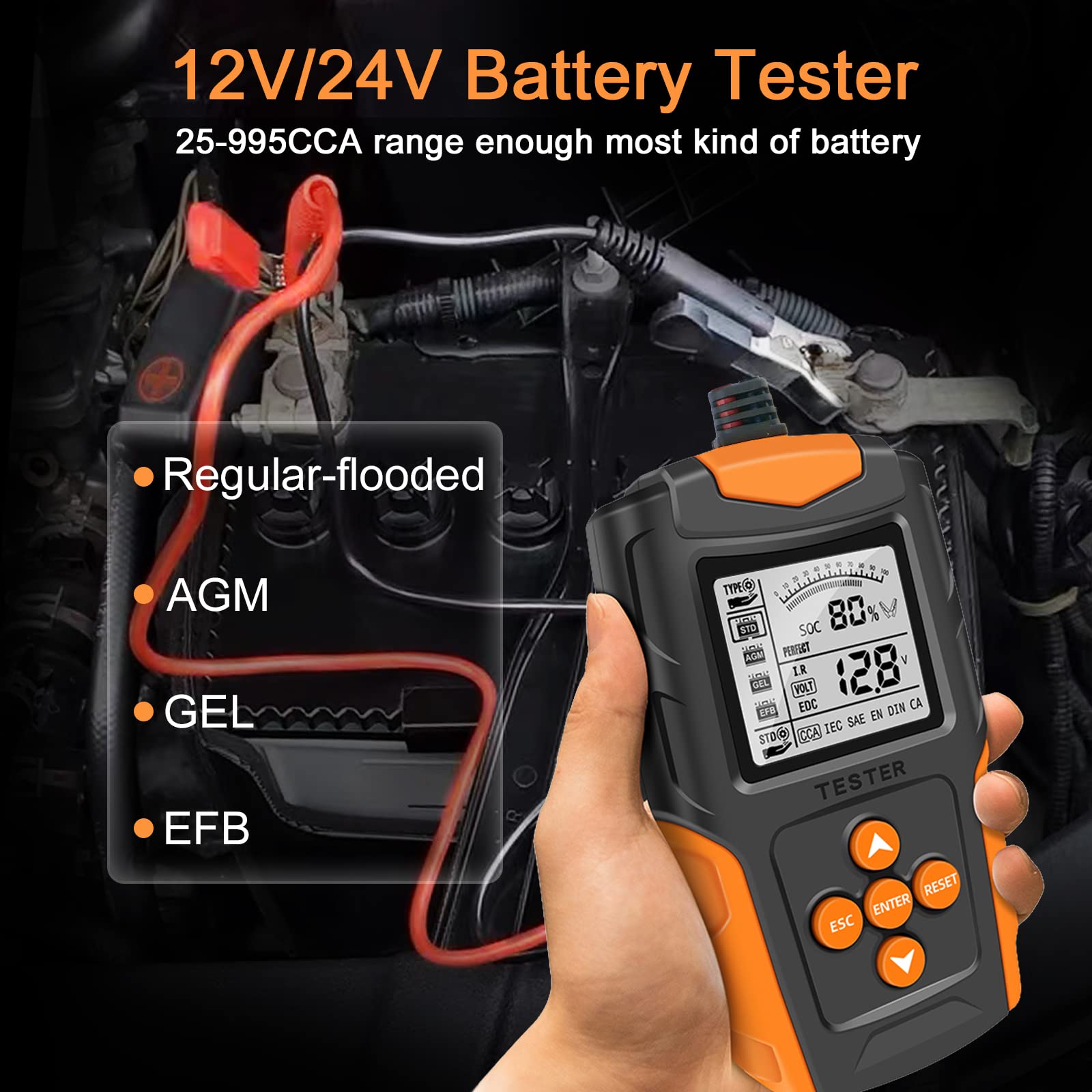 Mua Car Battery Tester 12V 24V Automotive Battery Tester CCA Digital ...