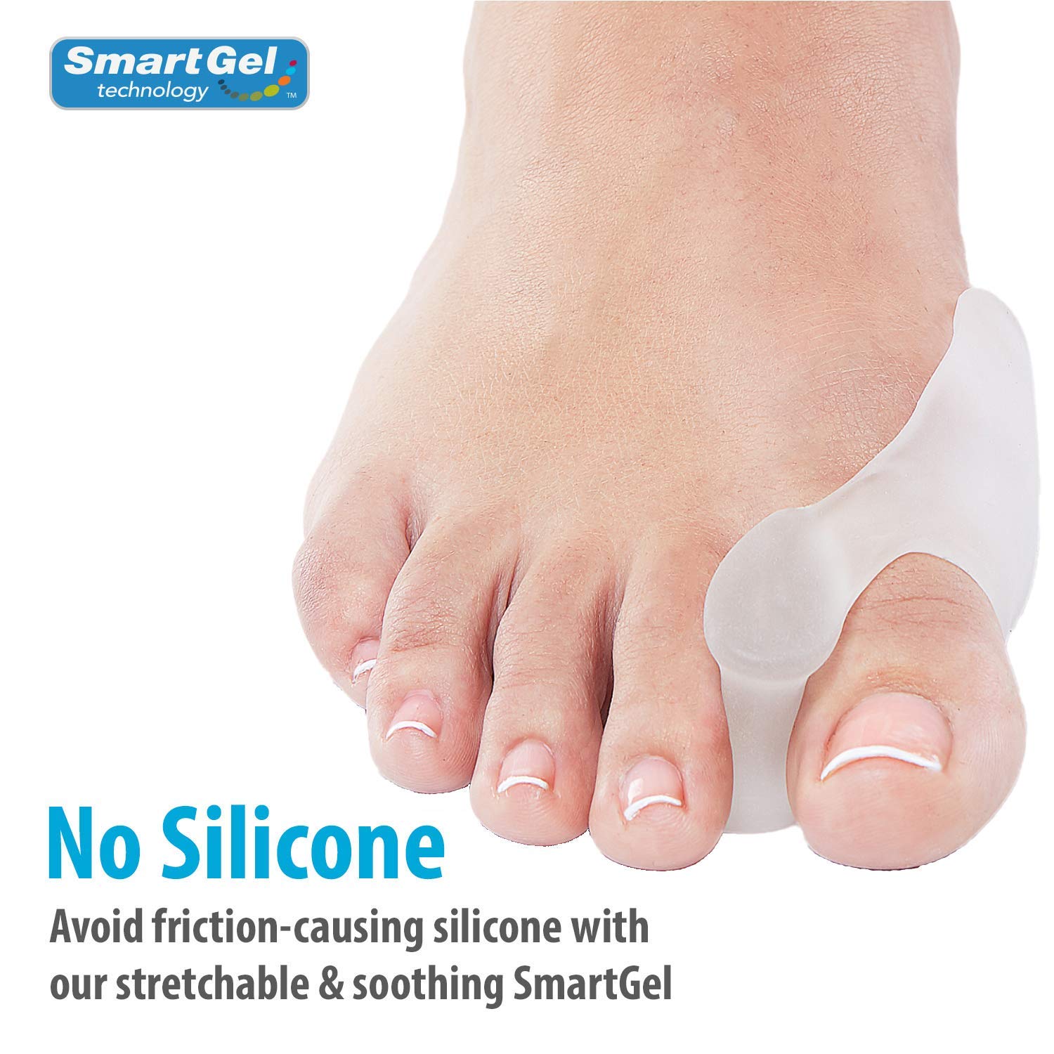 NatraCure Gel Big Toe Bunion Guards & Toe Spreaders (2 Pieces) - Pain ...