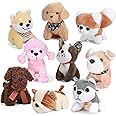Amazon.com: Aoriher 9 Pieces Mini Plush Dog Stuffed Animals Cute Small ...