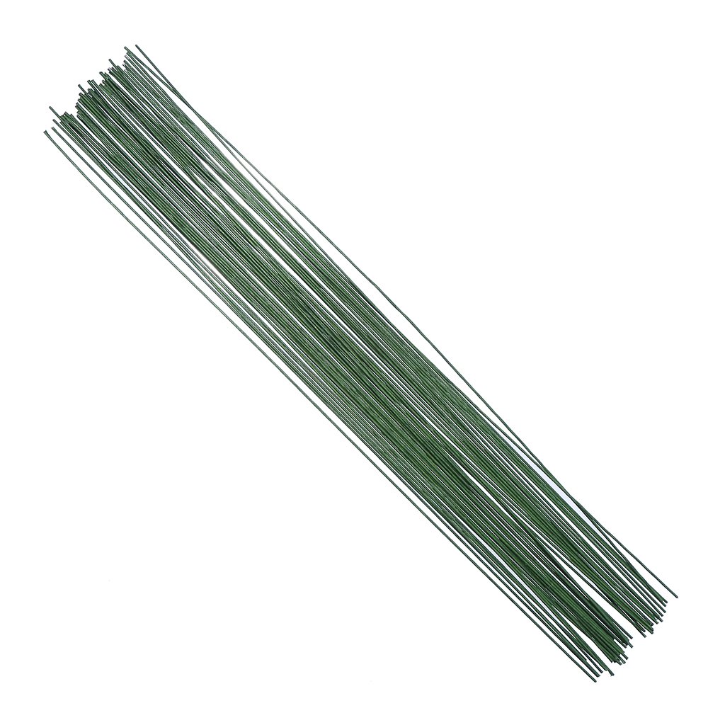 DECORA 18 Gauge Dark Green Floral Paper Wrapped Wire 16 inch,50/Package ...
