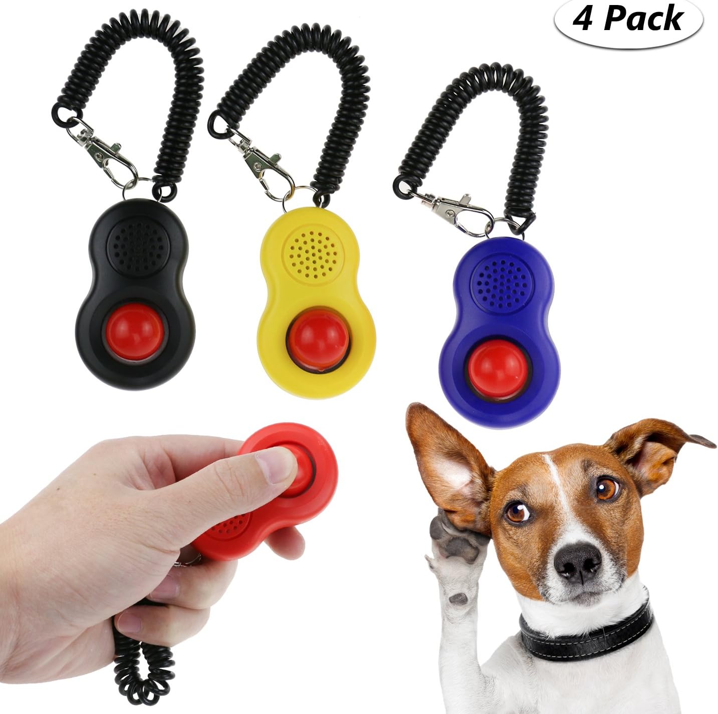 TedGem Clicker addestramento cani con cinturino da polso, set di 4 ...